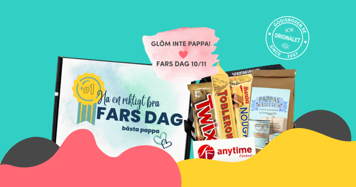 Dags för lite boxkärlek till pappa? Snart är det Fars dag. | Godisboxen.se